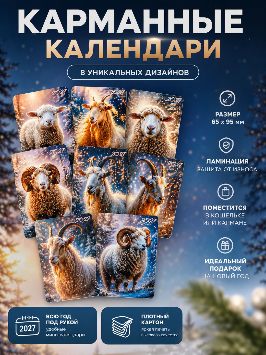 Набор карманных календарей на 2027 год