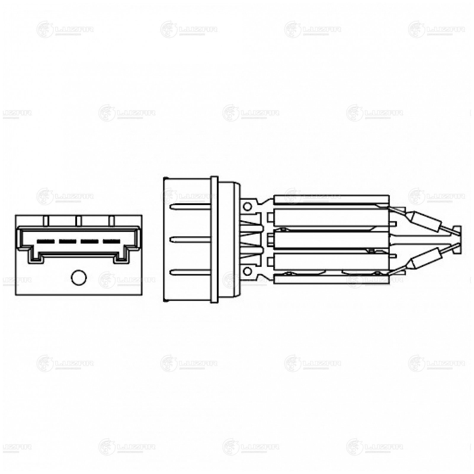 Резистор вентилятора отопителя, для Мерседес Актрос MP2, MP3 2003- oem 18216960, A0018216960 арт LFR1505