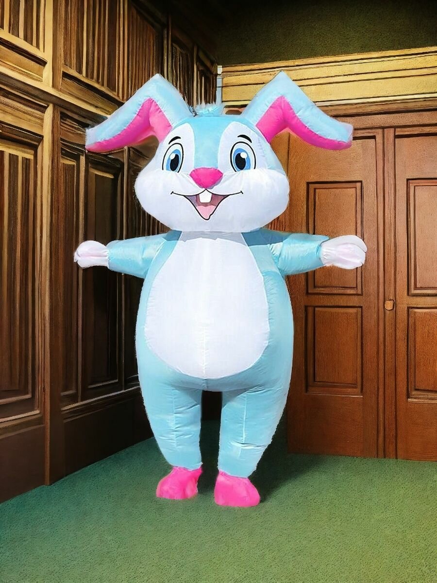 Костюм карнавальный Праздник Кролик, Карнавальный костюм, Пушистый надувной кролик на хэллоуин