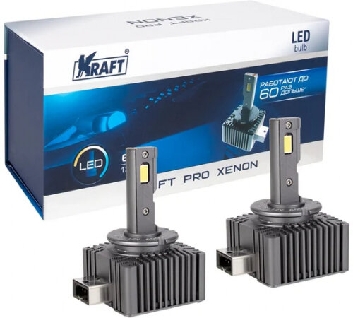 Светодиодная лампа Kraft D1S 12v 35w (PK32d-2) Pro Xenon, 2 шт. в комплекте