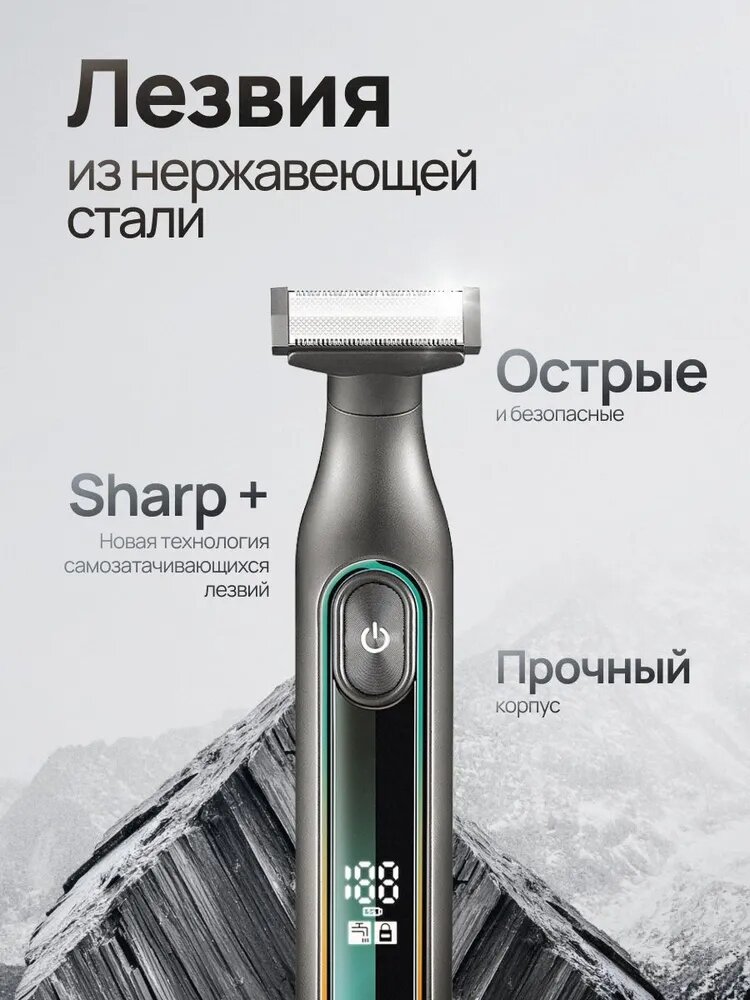 Триммер для интимной зоны мужской, тример-бритва