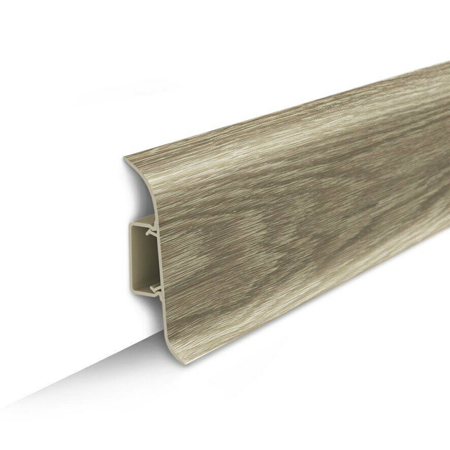 Пластиковый плинтус Идеал Classic 55 мм Дуб мокко 208, 1 шт.