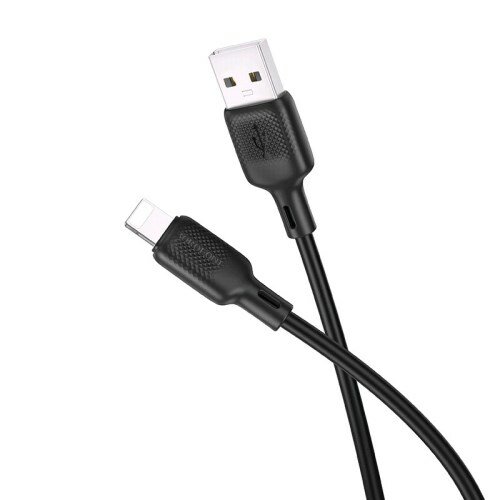 Кабель USB для iPhone Lightning (8pin) 1м, 2,4А, черный*********