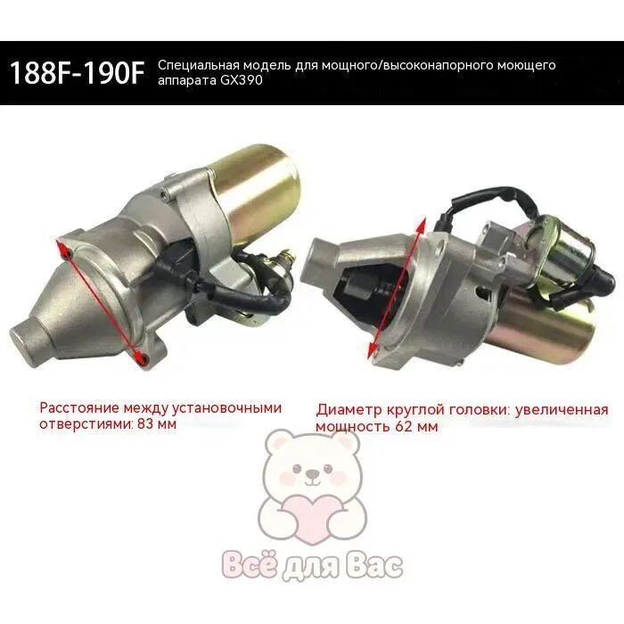 Обеспечивающий совместимость с двигателями Huter, Lifan, Honda, Carver, Forza, Patriot и модельным рядом 188F 190F 192F GX390 для мотоблоков,