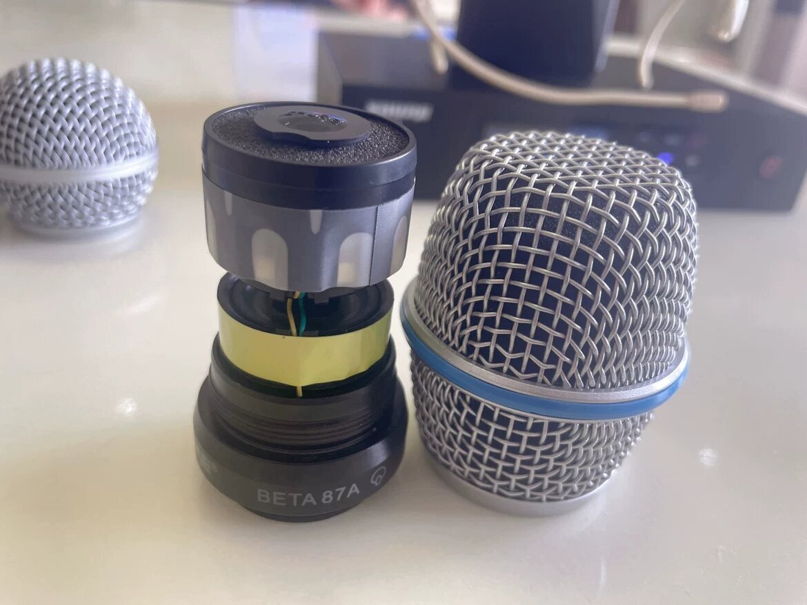 Капсюль микрофона Shure Beta87A для беспроводной системы SLX4 PGX24 PG58, сменная головка динамического микрофона