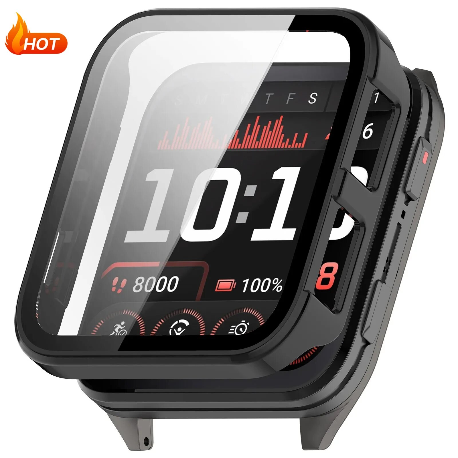 Защитное стекло и чехол для Garmin Venu X1 CAOWTAN