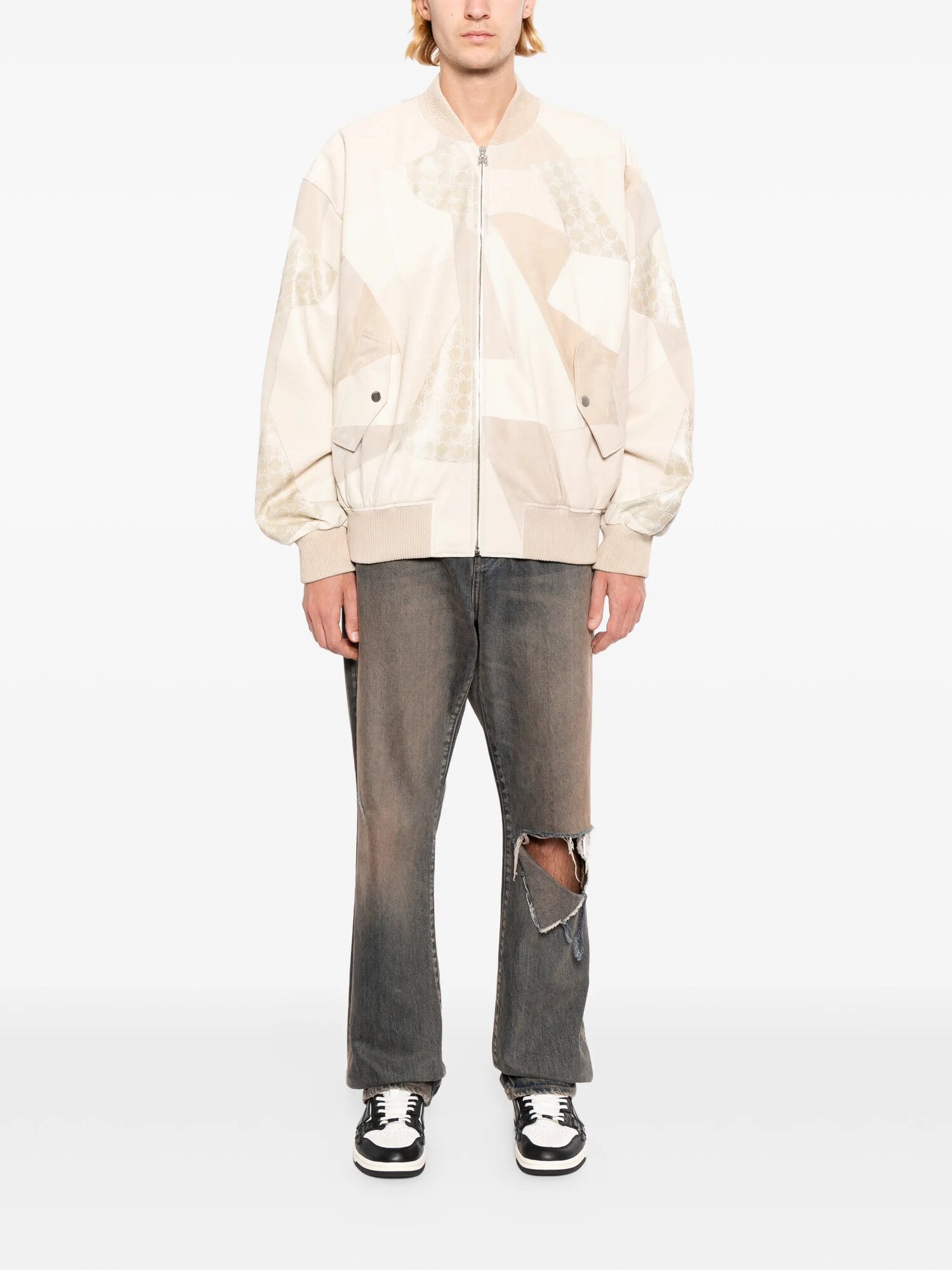 Куртка AMIRI Patchwork bomber jacket, размер 48, разноцветный — фото 1