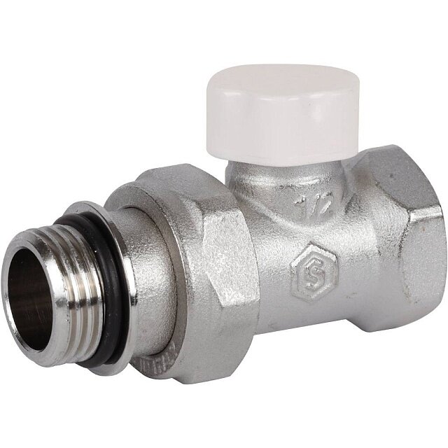 Клапан запорно-балансировочный STOUT прямой 1/2" (ВР-НР) с доп. уплотн, SVL-1176-100015
