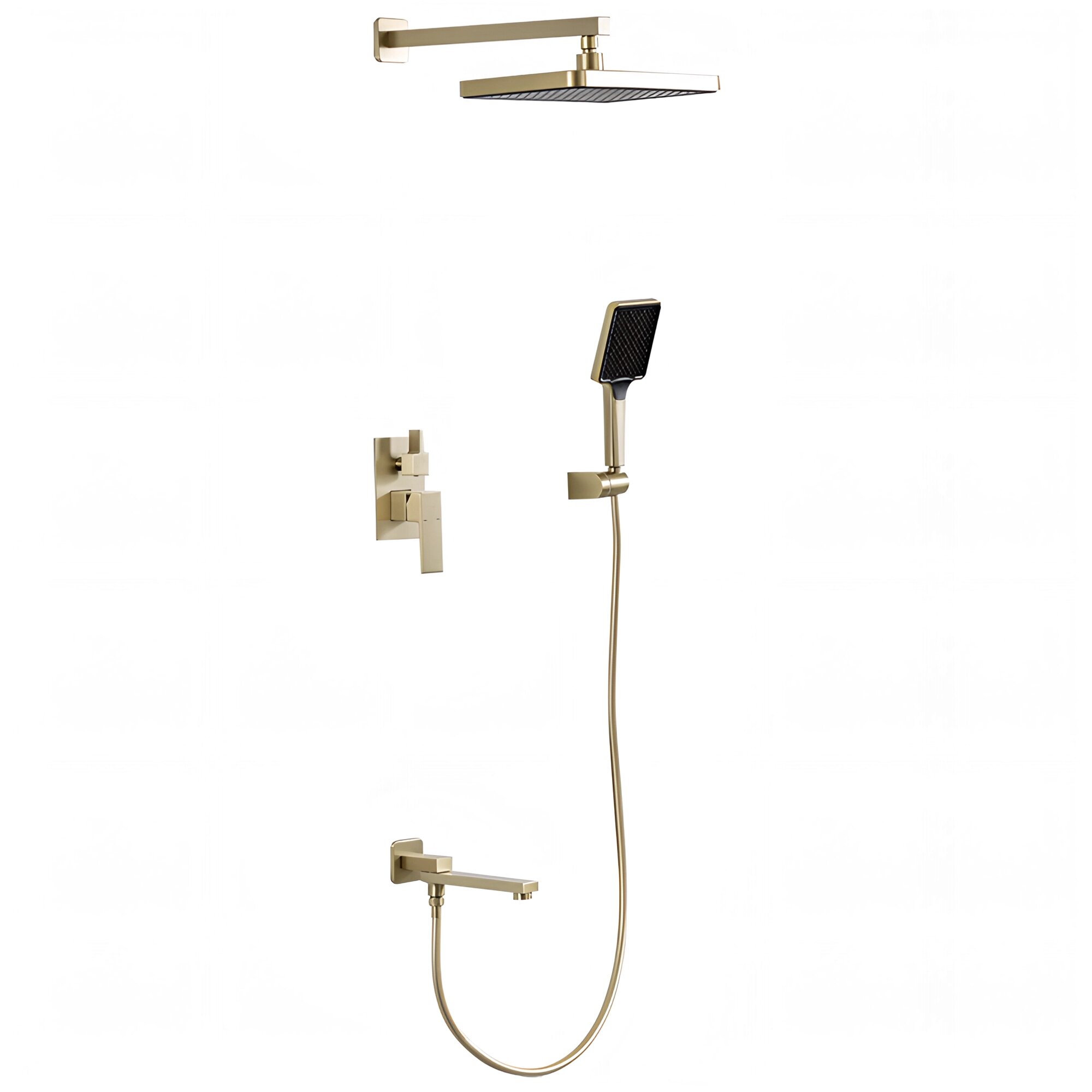 Душевая система скрытого монтажа Frap F7OI19MA1-TV3, золотой сатин