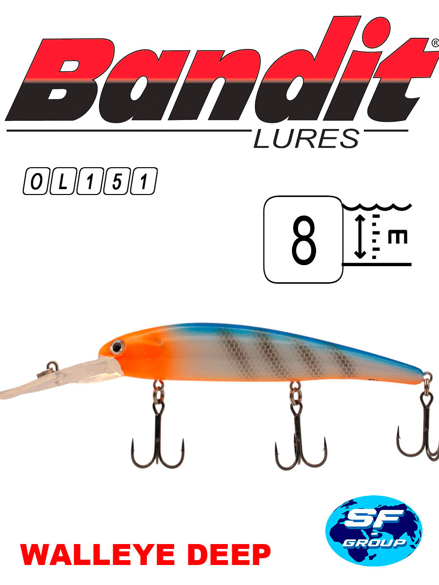 Воблер Bandit Deep Walley 12 см 17,5 гр заглубление 8м #OL151