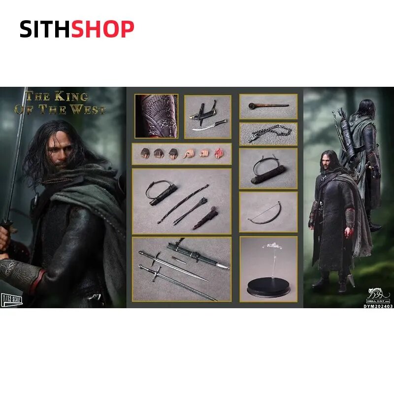 Фигурка Hell Cat The Lord of the Rings The King of the West Aragorn 1/12 Action Figure