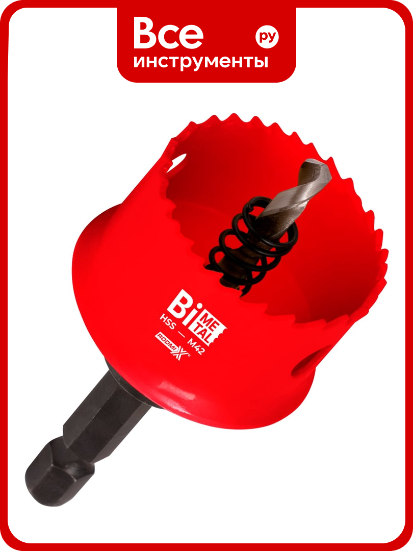 Коронка биметаллическая RODMIX HSS M42, 6/10 TPI, переменный шаг 68х20 мм 33061006820