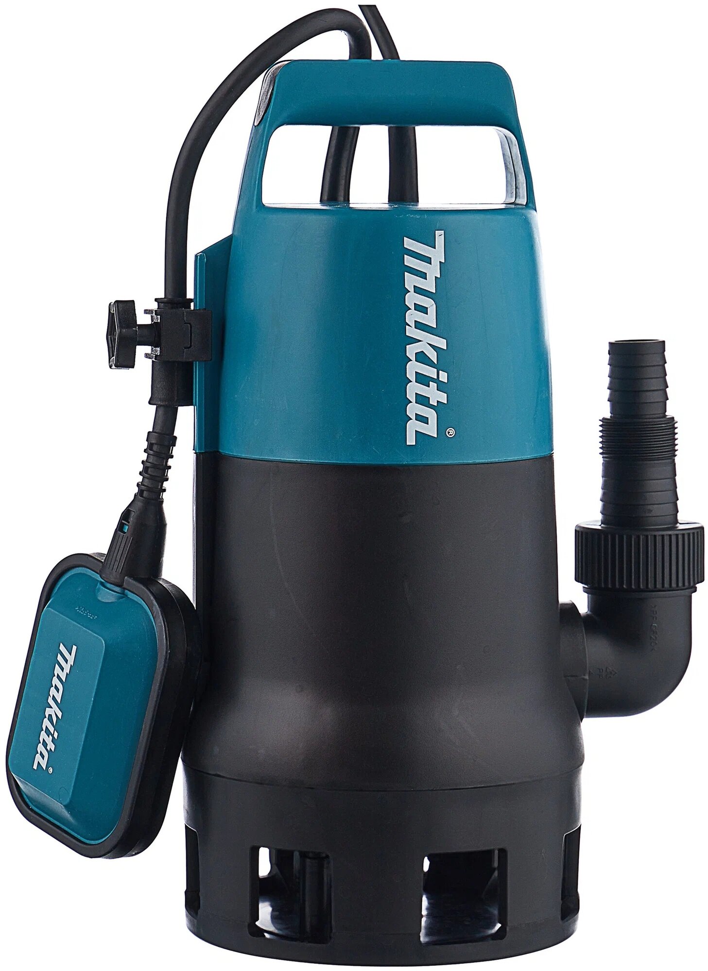 Насос дренажный Makita PF0410, 400Вт, 8400 л/час, погружной, поплавковый выключатель