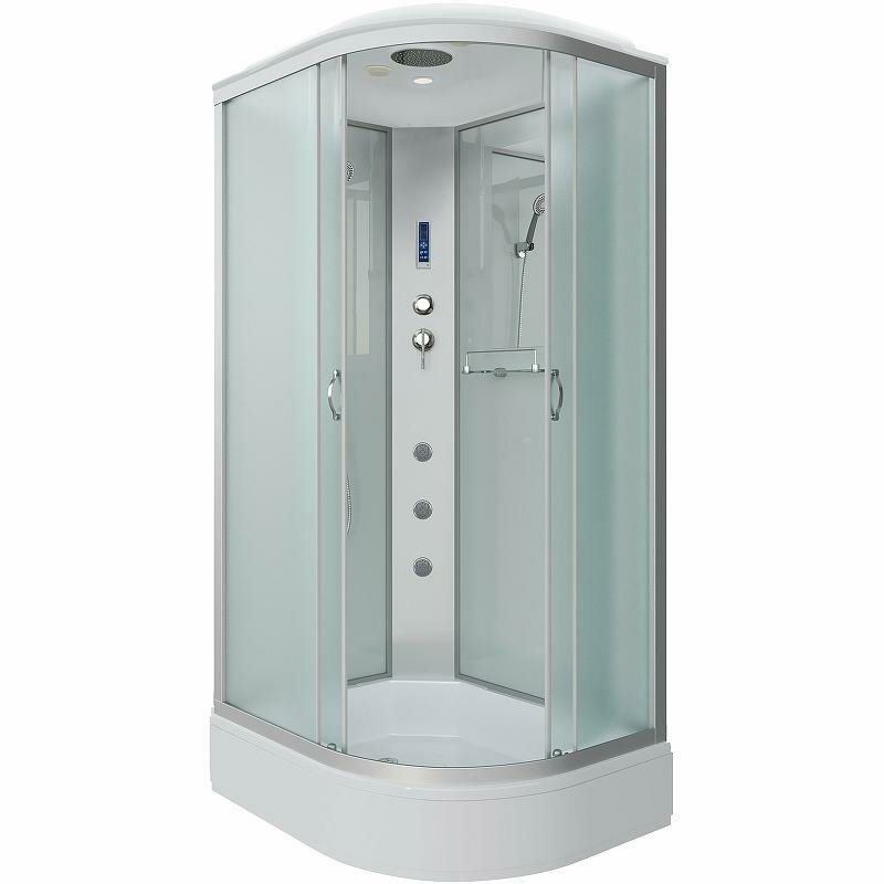 Душевая кабина Niagara Classic 90x80 339844LF профиль хром, с гидромассажом, левая