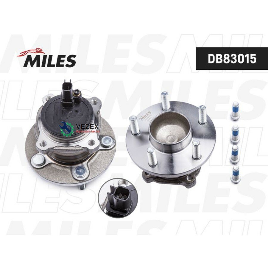 MILES DB83015 Ступица колеса задняя с подшипником FORD FOCUS II/C-MAX 03- (SKF VKBA3661) DB83015