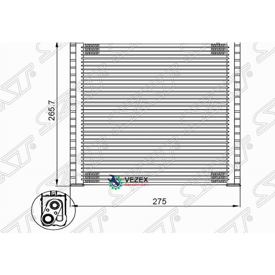 SAT ST8850160420 испаритель кондиционера!\ Toyota Land Cruiser Prado/GX460