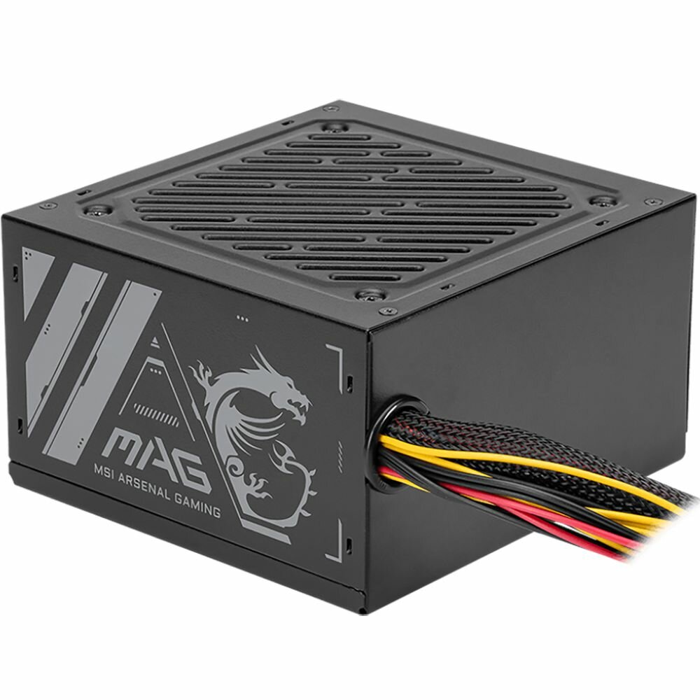 Блок питания ПК MSI A500N-H MAG, 500Вт, активная система охлаждения, черный