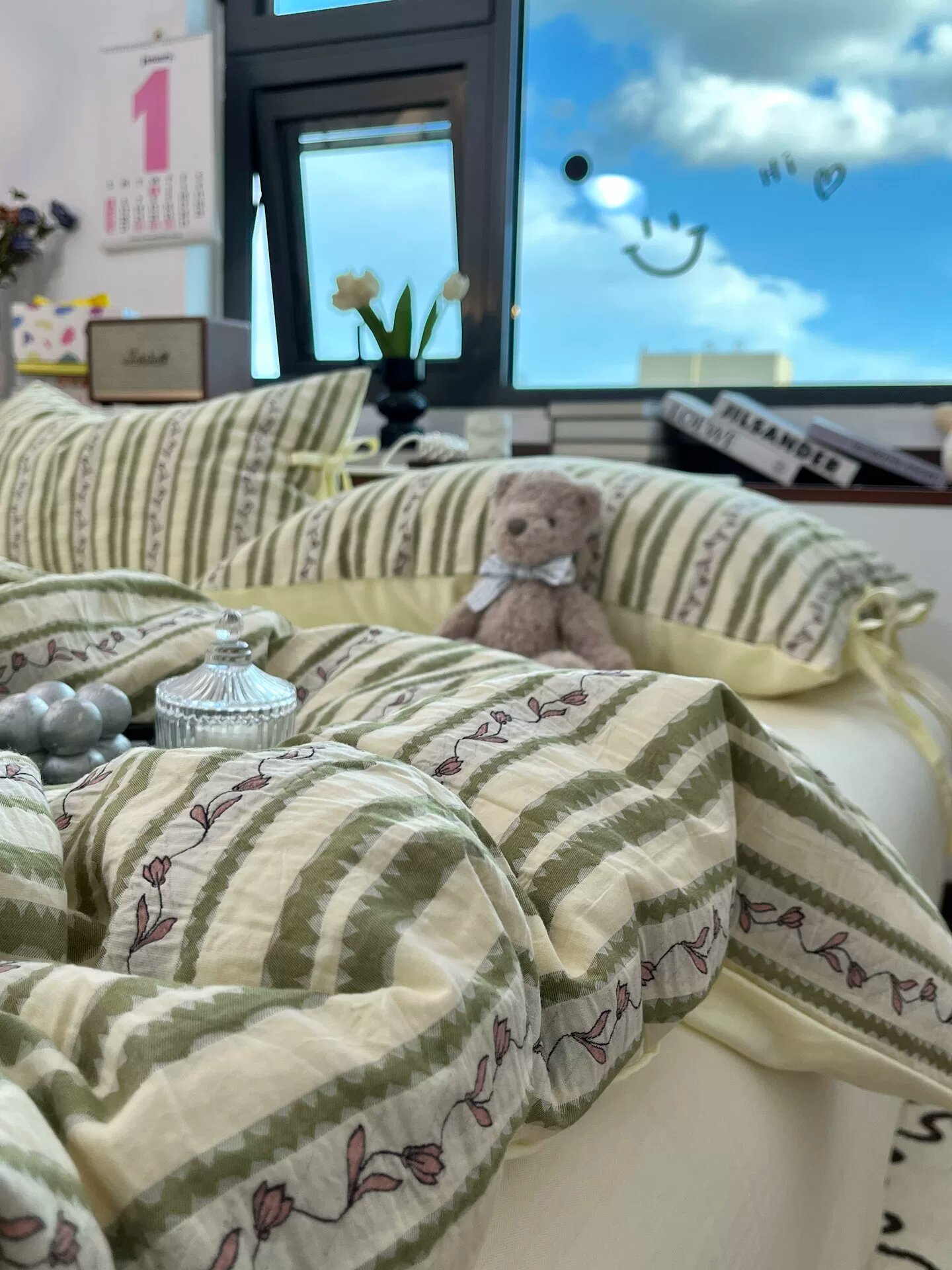 Комплект постельного белья Moonlight Bus Southern French Jacquard из четырех предметов, полностью хлопковые простыни из