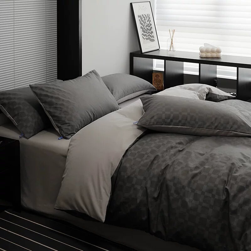 Комплект постельного белья Heilan Home из четырех предметов, 100% хлопок, новая модель 2026 года, легкий люкс,