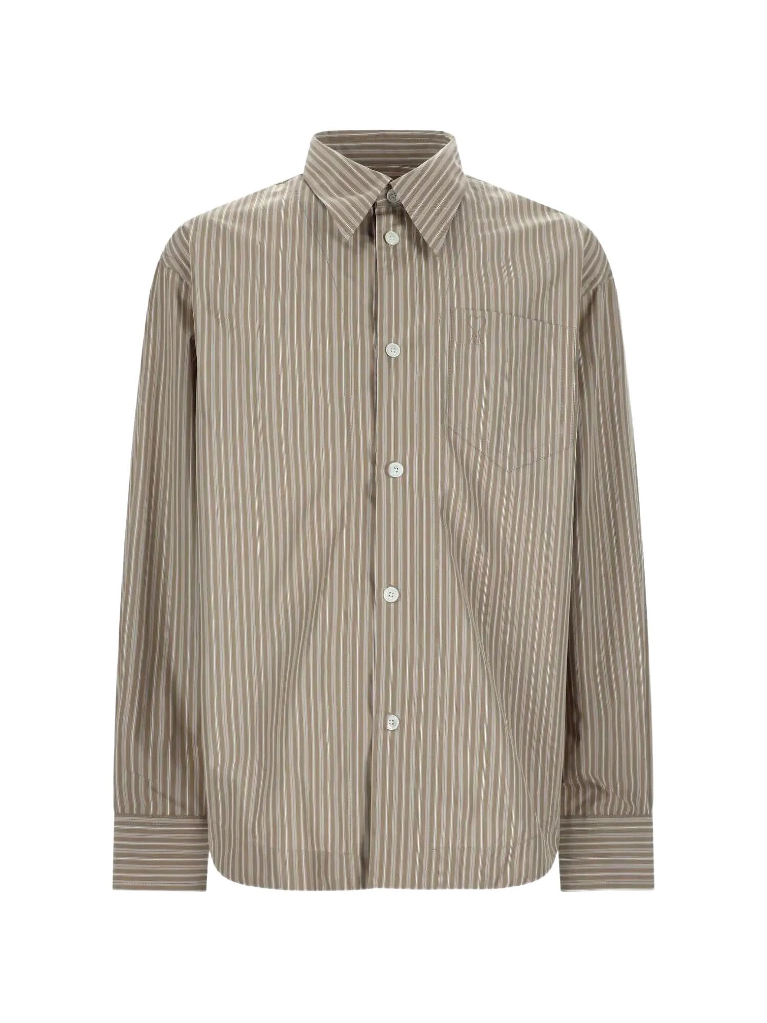 Рубашка Ami Paris Vertical-stripe Ami de Coeur shirt