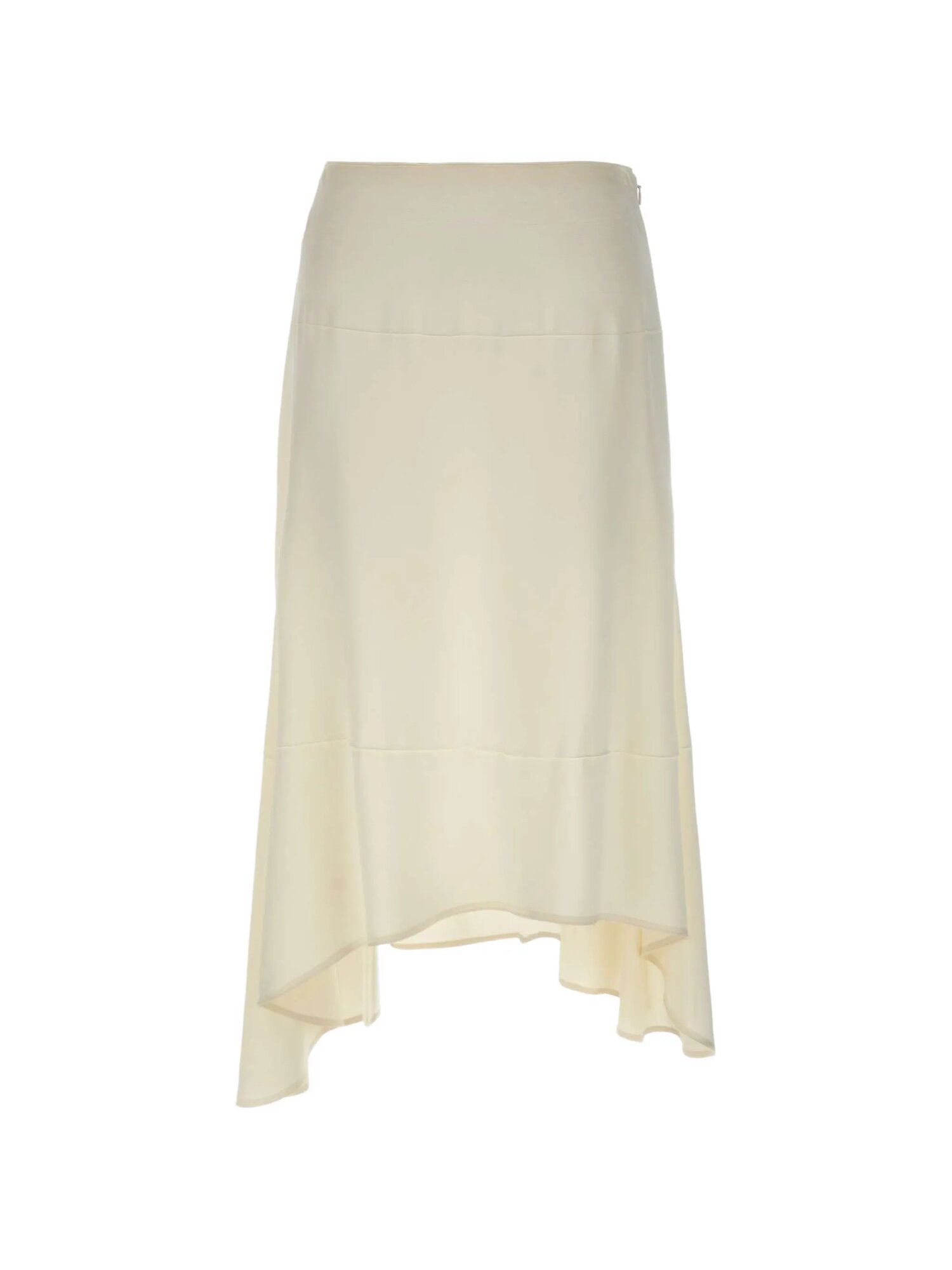 Юбка Asymmetric crepe-satin midi skirt