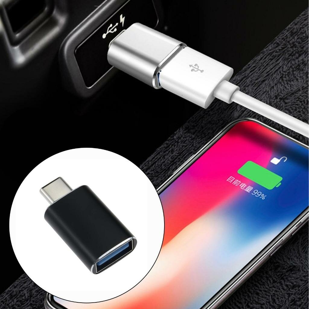Адаптер USB-C — USB 3.0, 2 шт, Черный - Micro interface — фото 1