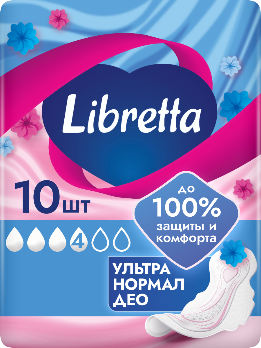 Прокладки Libretta Ультра Нормал ДЕО с мягкой поверхностью, 10 шт.