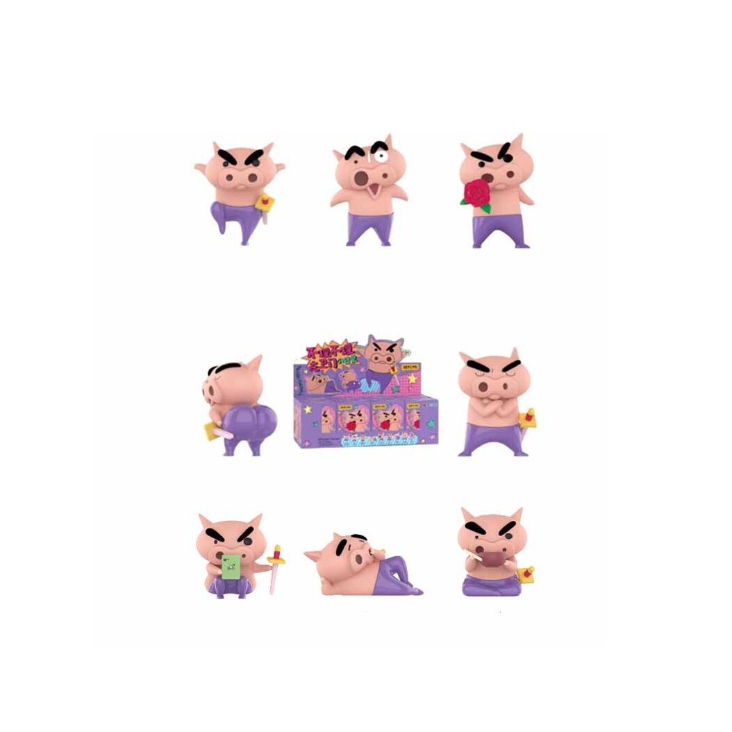 52TOYS X Crayon Shinchan Бурибуридзаэмон'H Повседневная комбинация Фиолетовый Слепые коробки