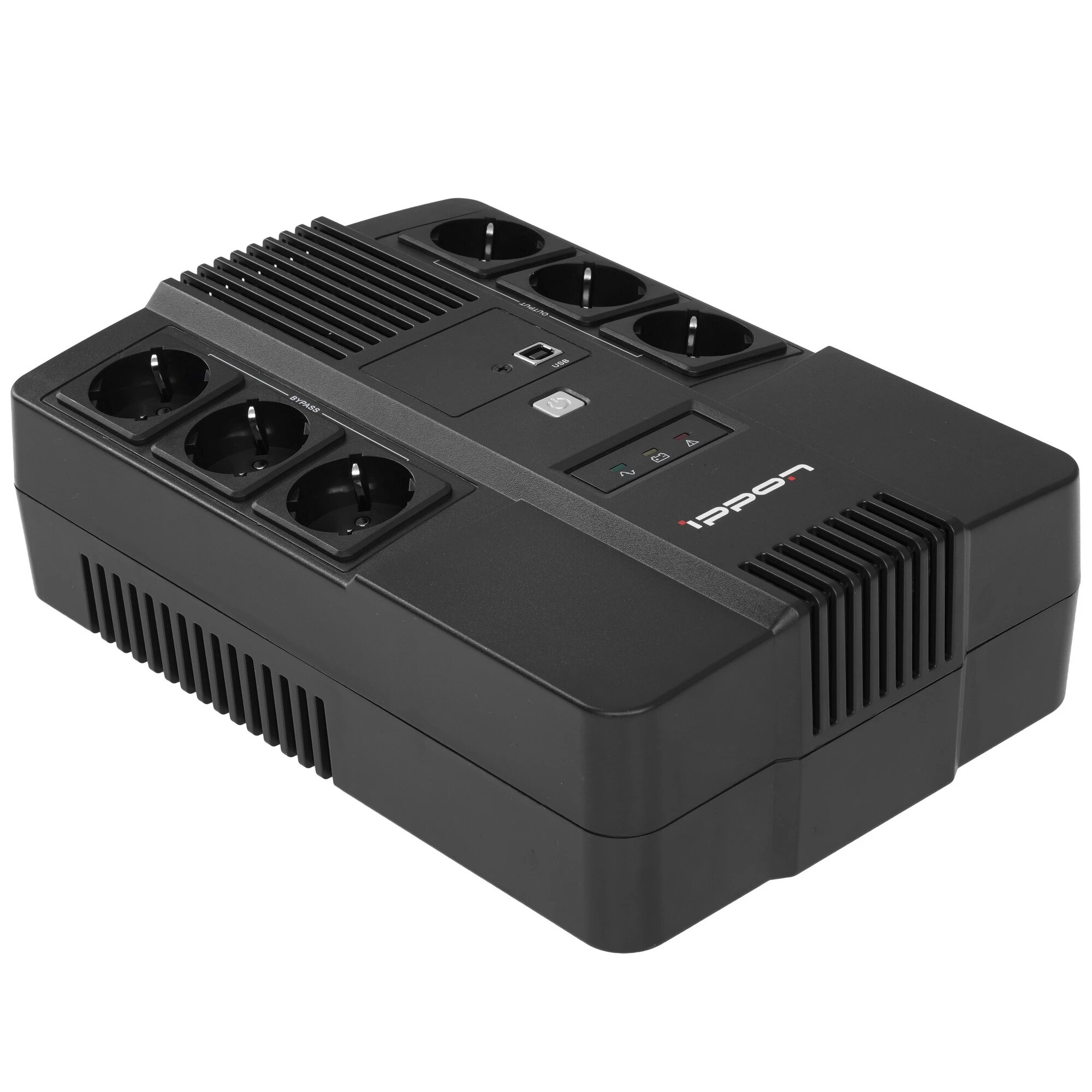 ИБП Ippon Nut 650 (2050150) черный, 360 Вт/650 ВА, линейно-интерактивный