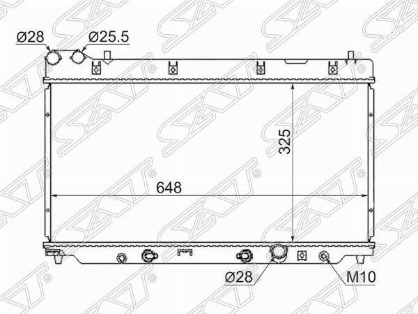 Радиатор SAT HD00013-03 Honda Fit 01-07 / Jazz 02-09