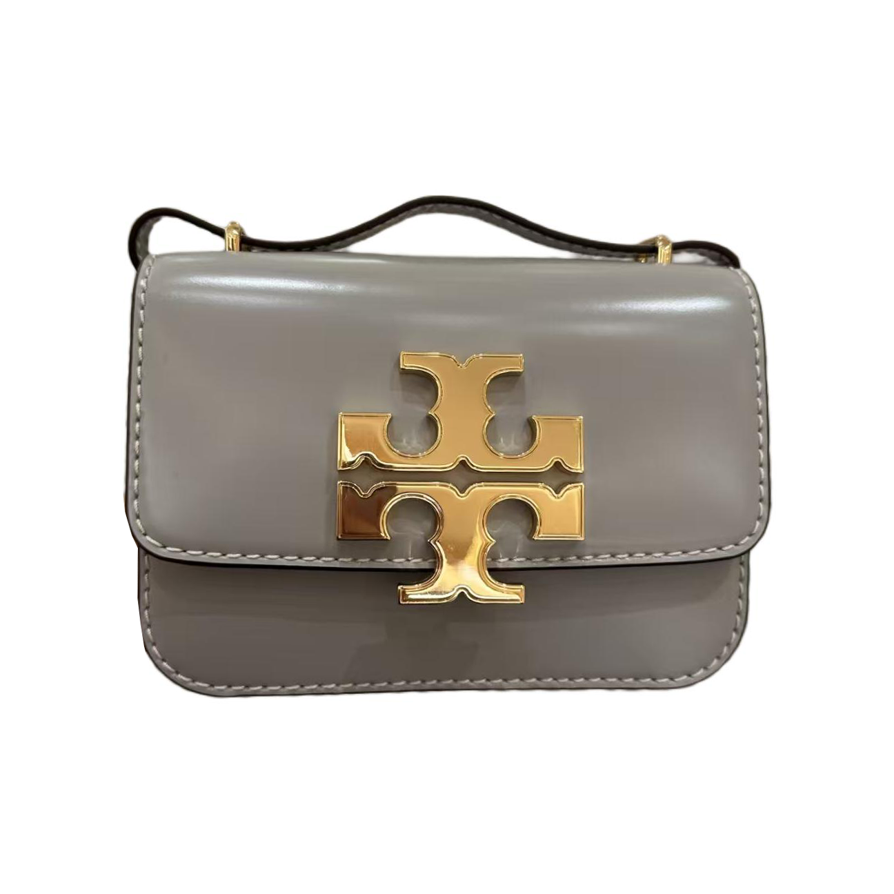 Сумка Tory Burch Eleanor, фактура матовая, серый — фото 1