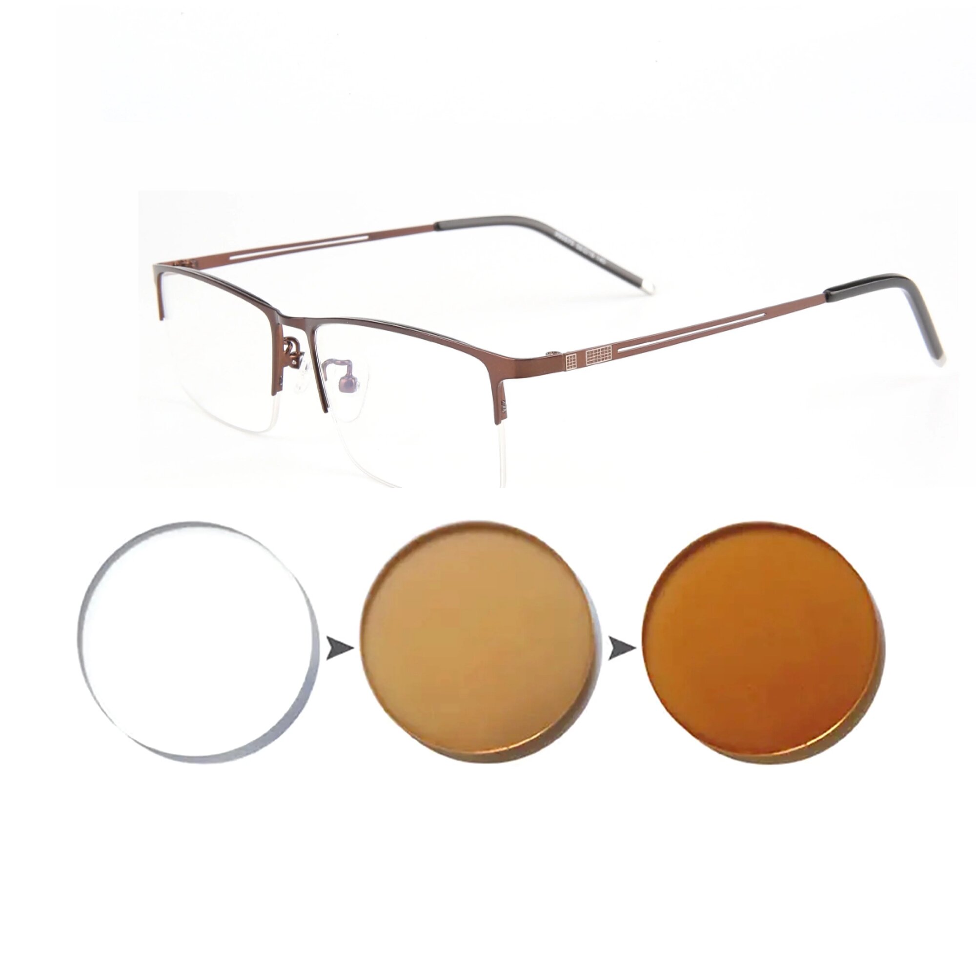 Очки Bolema фотохромные для близорукости Myopia-2.75, Brown