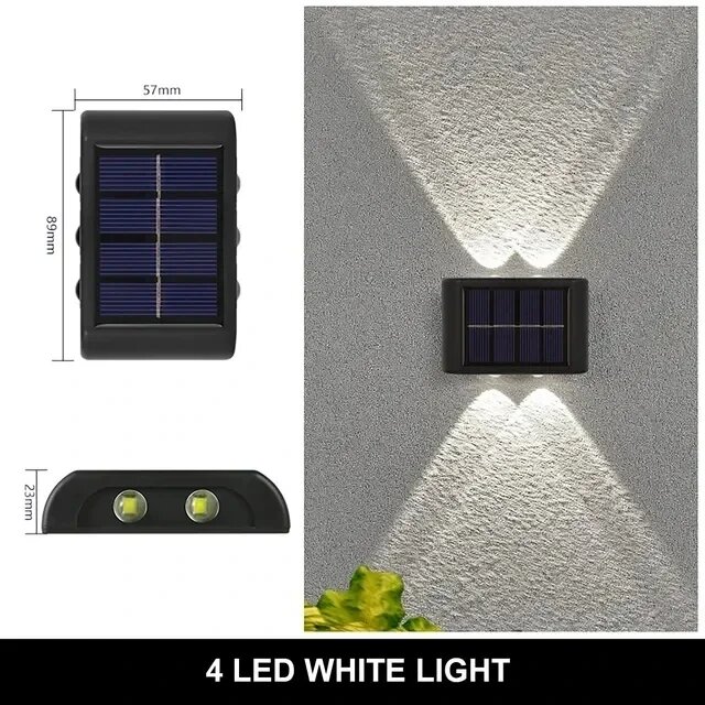 Солнечный настенный светильник 4 LED White