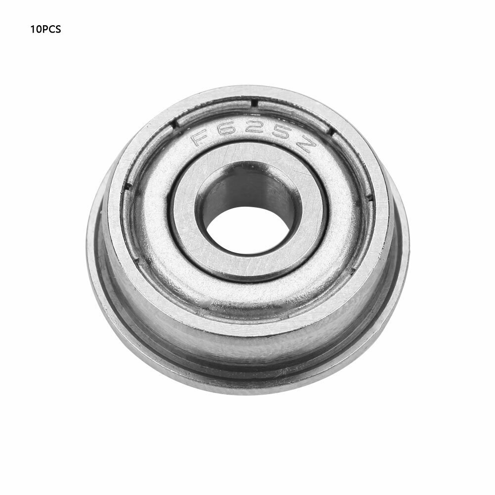 10pcs F625ZZ Двойной экранированный миниатюрный фланцевой шар.