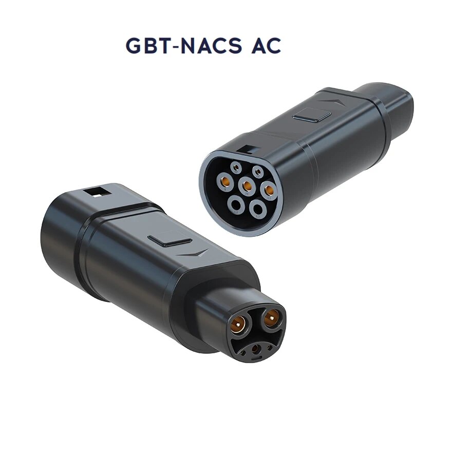 Адаптер GBT на NACS AC 32А 240В для зарядных станций электромобилей, коннектор для зарядки электромобилей, адаптер GBT на Tesla, CE FCC