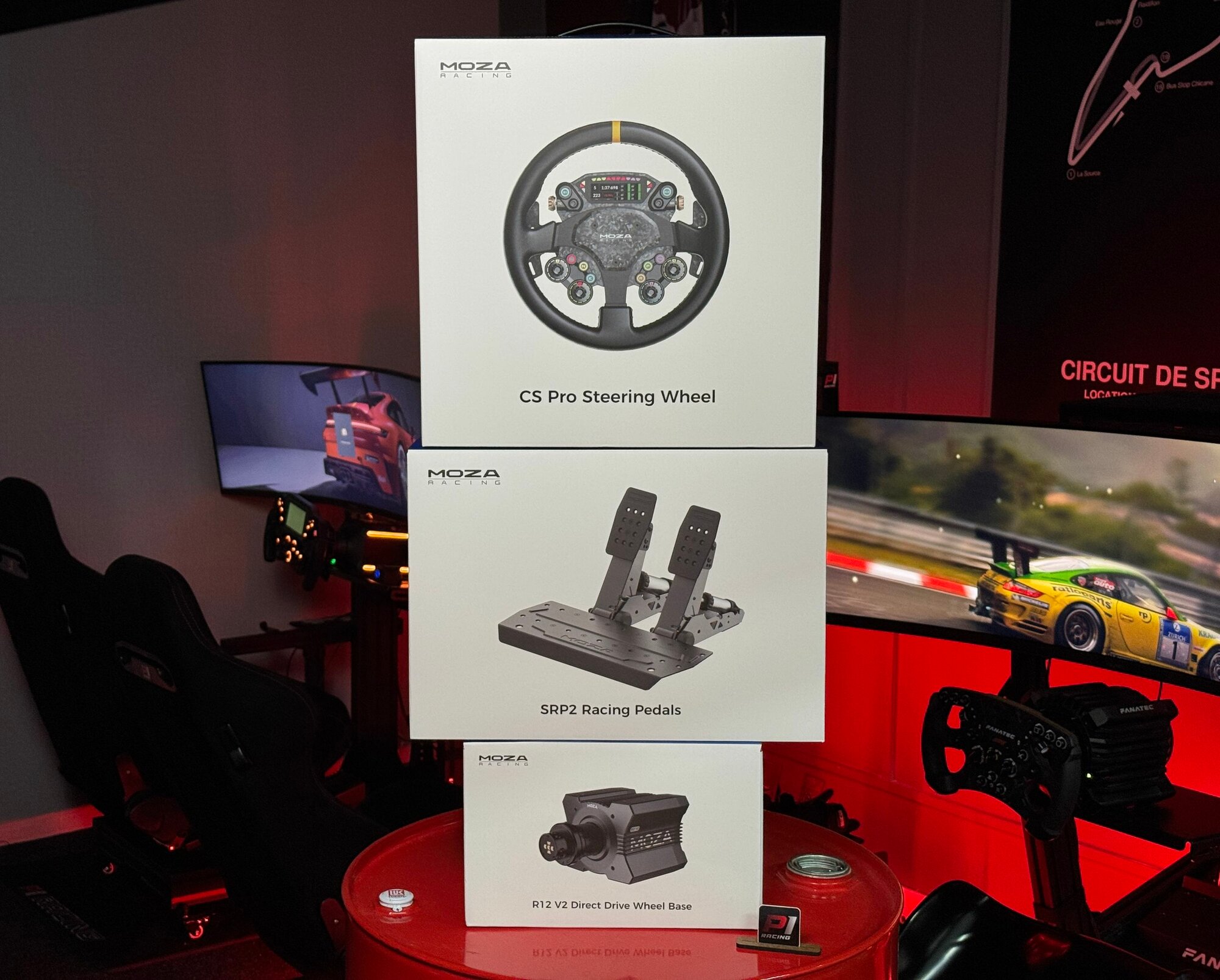 Набор Road Pro + Telemetry Bundle: Moza R12, CS Pro, SRP2 / набор для симрейсинга для пк