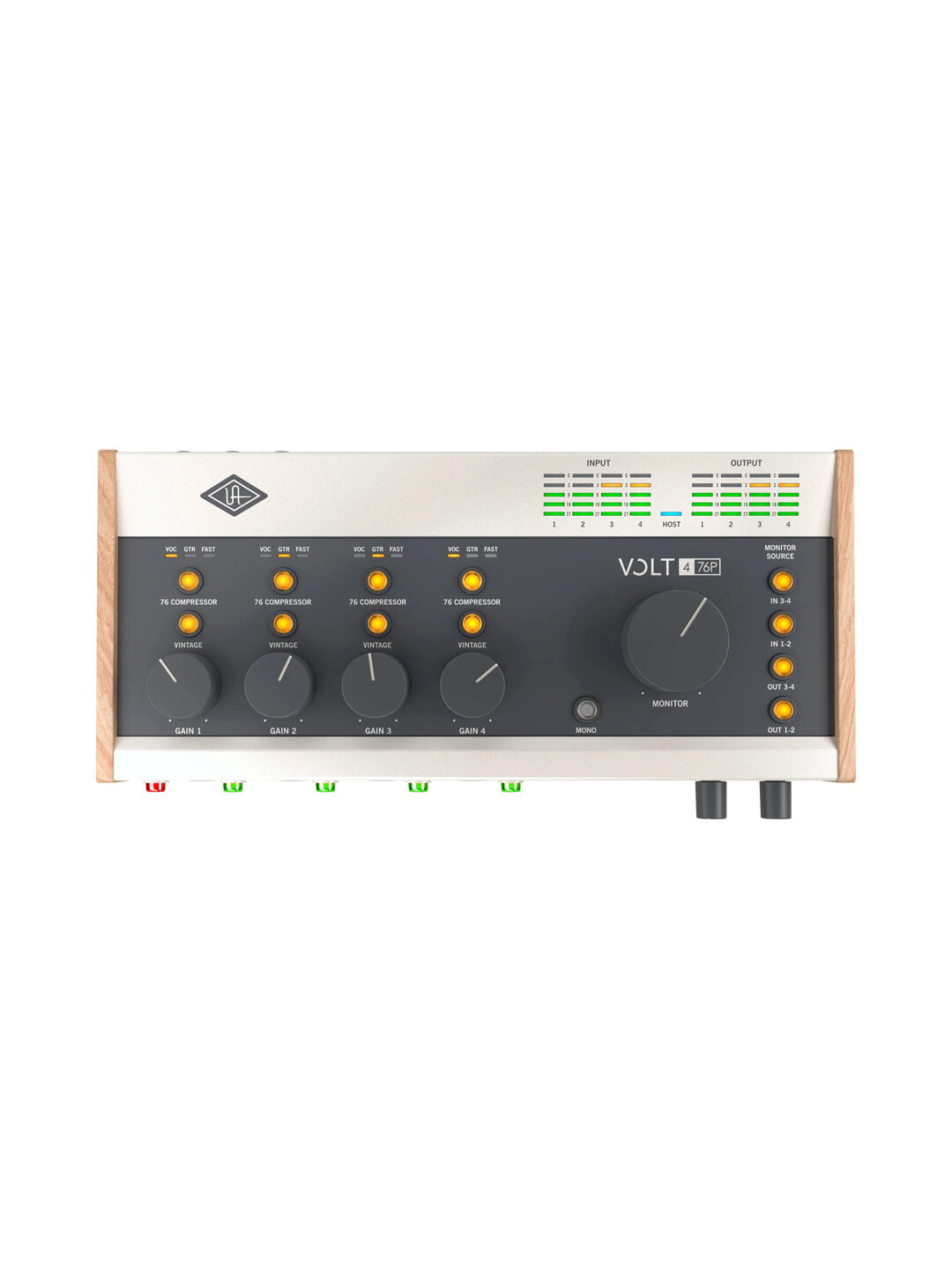 Аудиоинтерфейс Universal Audio Volt 476P, 24 бита, 192кГц, фантомное питание, ламповый эффект — фото 1