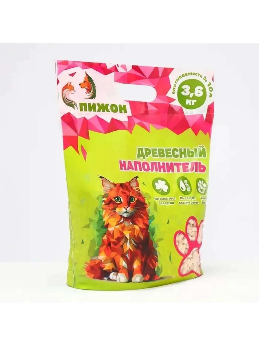 Экологичный древесный наполнитель для кошачьего туалета