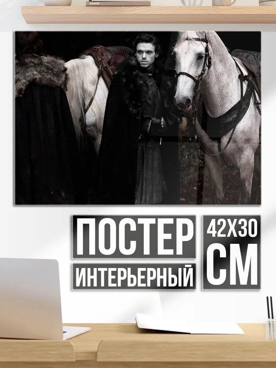 Плакат постер Темный рыцарь верхом