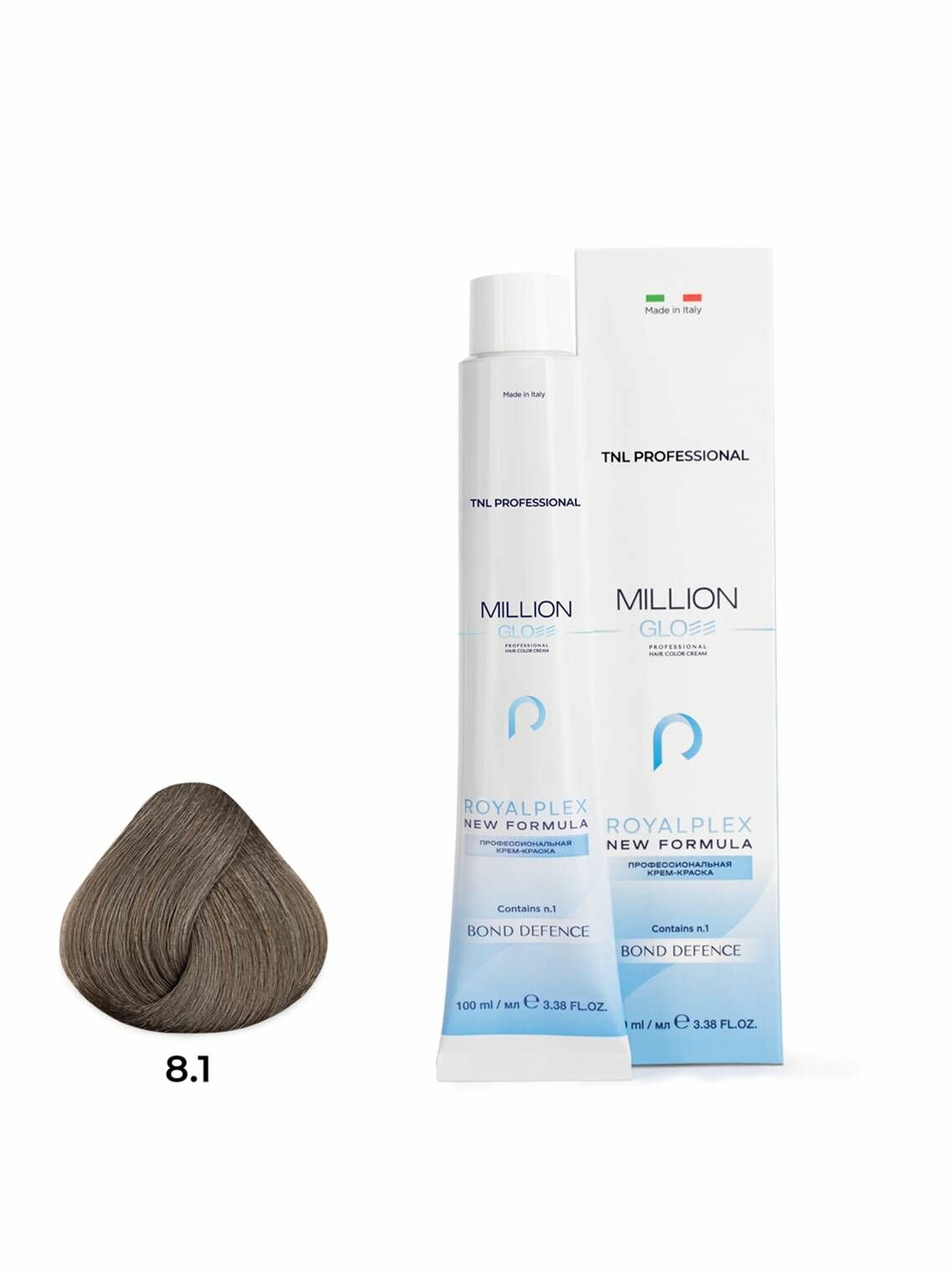 Крем-краска для волос TNL Professional Million Gloss оттенок 8.1