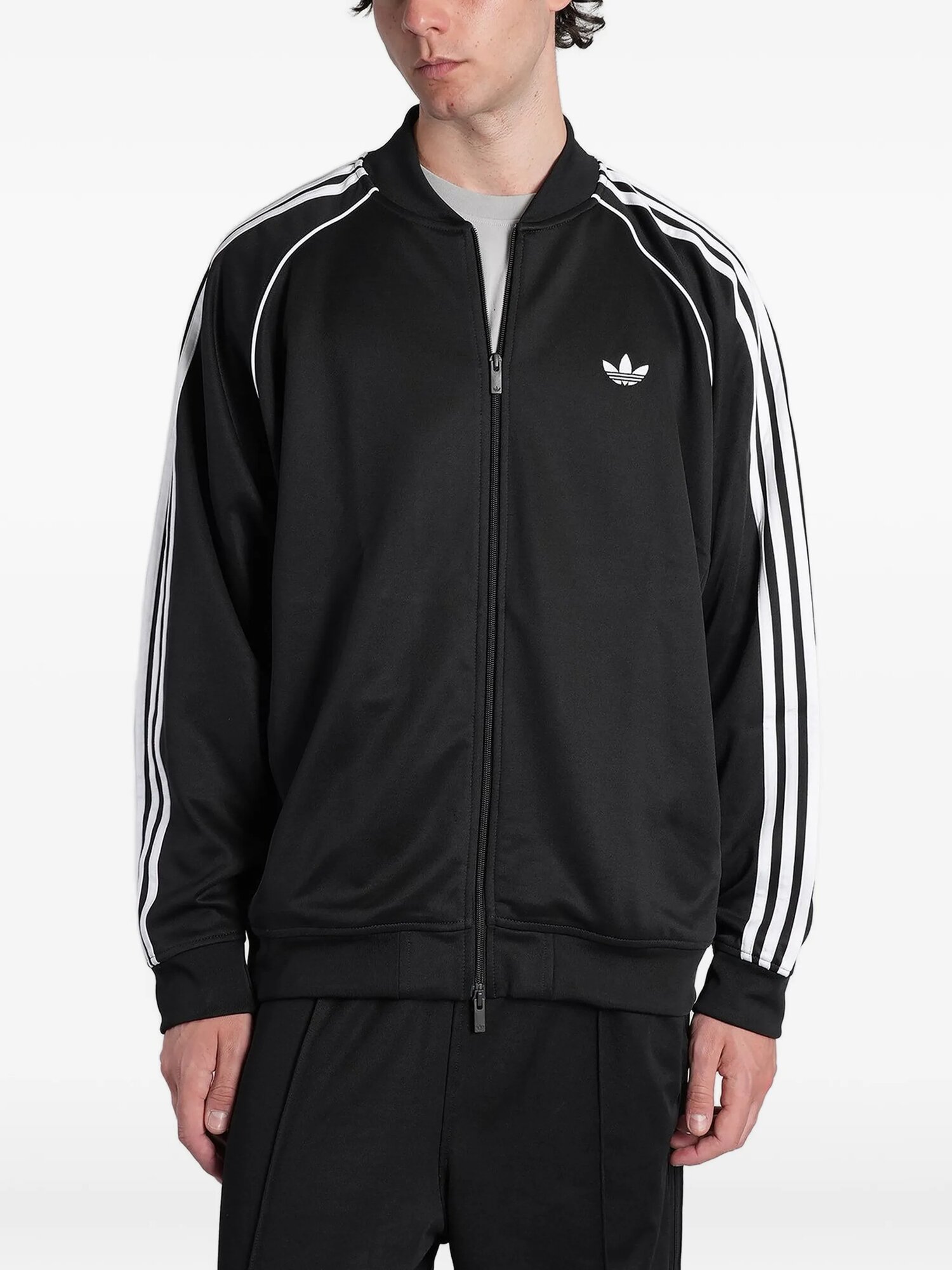 Куртка adidas SST Adicolor Classics logo-embroidered track jacket, размер 48 GER, black/black
