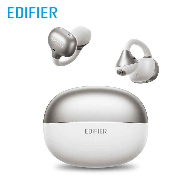 Edifier Comfo Bass Open-Ear Bluetooth наушники Белый, Lunar Silver