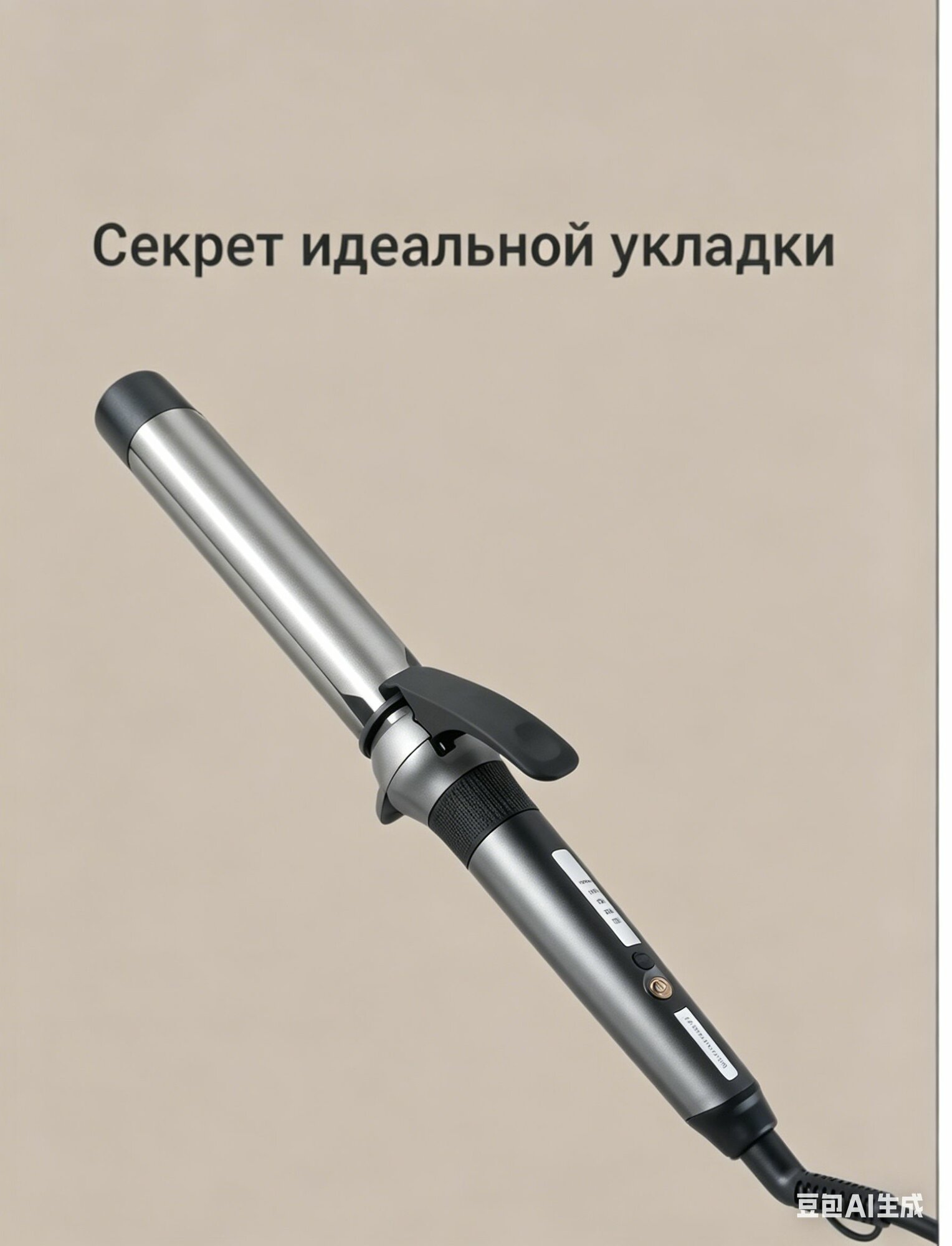 Плойка для волос, черная,32mm