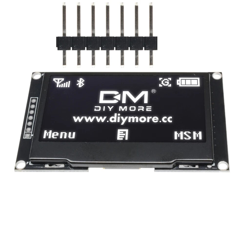 OLED дисплей diymore 128x64, белый