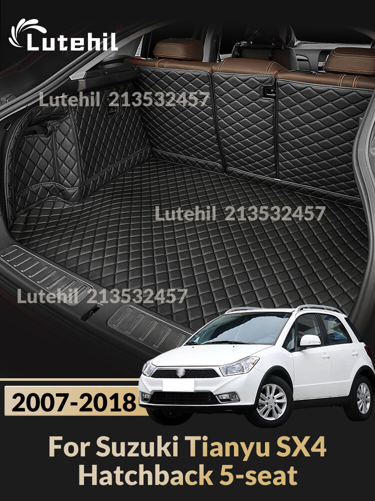 For Suzuki Tianyu SX4 Hatchback 5-seat 2007-2018 Коврик в багажник, Искусственная кожа.5 шт.