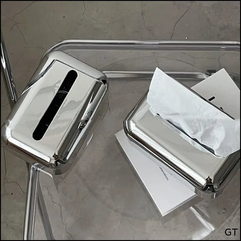 Коробка для перекачки с гальваническим покрытием Nordic French silver bread tissue box