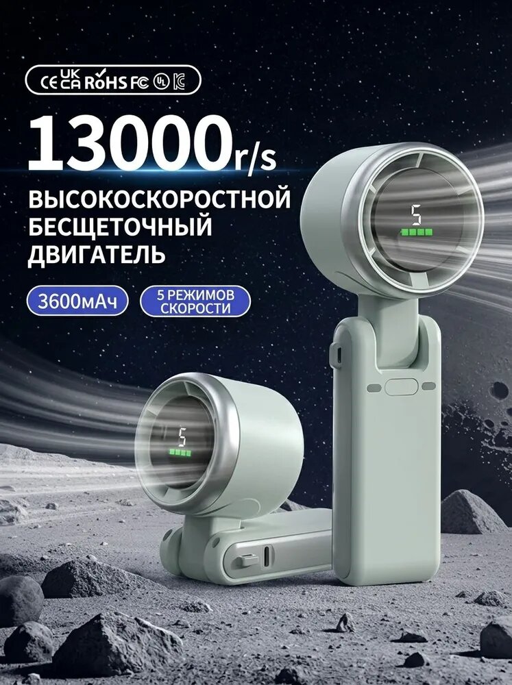 Беспроводной ручной турбо вентилятор 13000 об мин бесщеточный мотор аккумулятор 3600 мАч 5 скоростей
