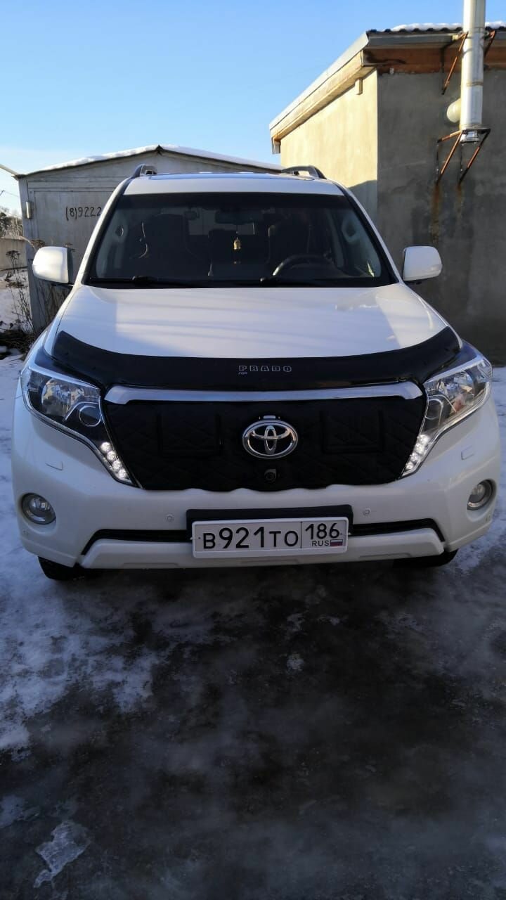 Утеплитель радиатора Экономия топлива Toyota Land Cruiser Prado 150 Тойота Ленд Крузер Прадо(2013-2017)кармашки камера