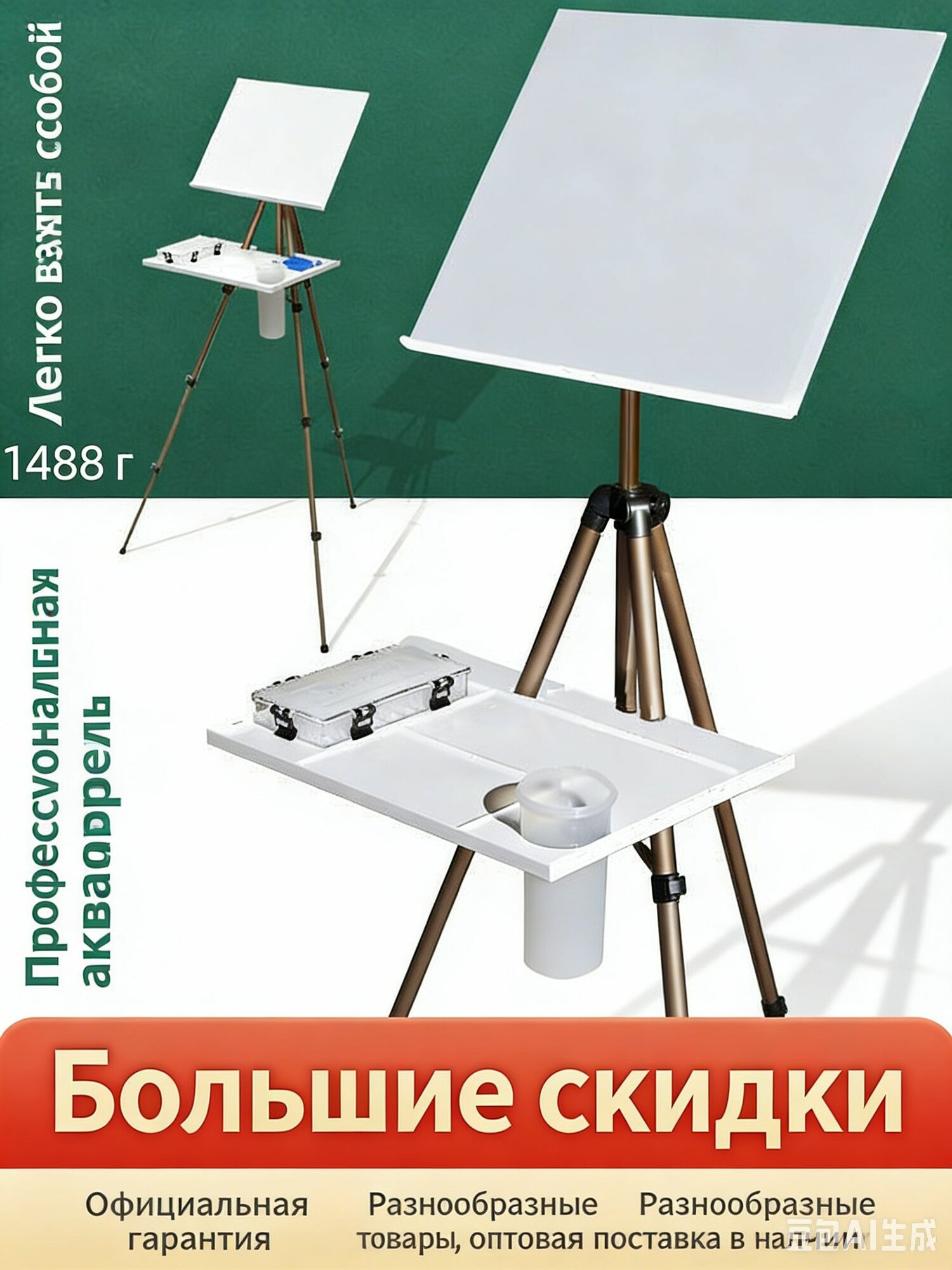 Pinax Мольберт-тренога алюминиевый Акварельный FE-94.175AW