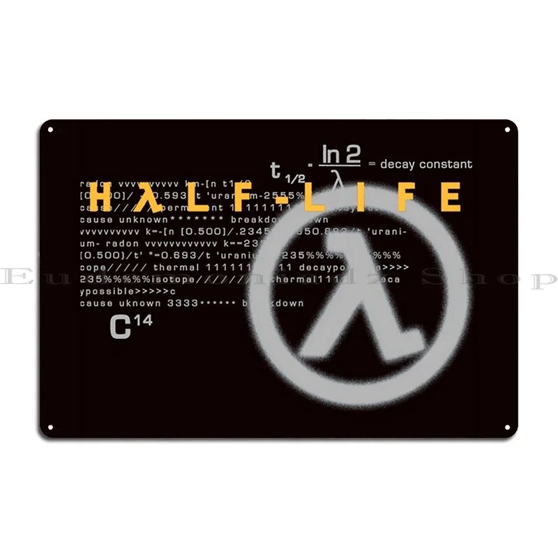 Металлический плакат Half Life 1998